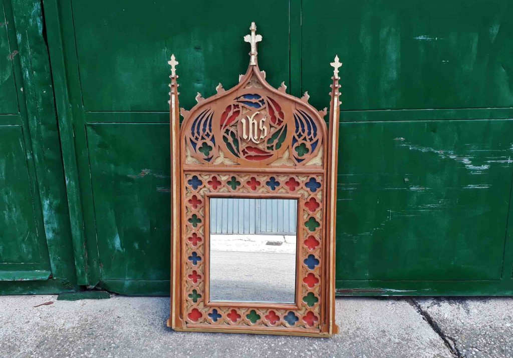 Espejo antiguo estilo gótico. 84×45. Cornucopia antigua estilo ...